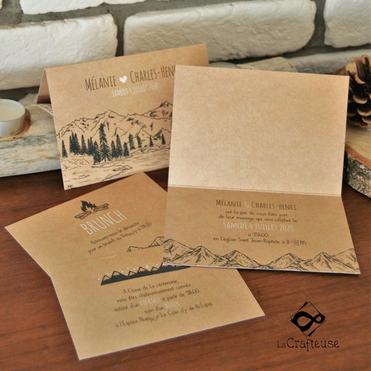 Invitation MONTAGNE KRAFT - La Crafteuse